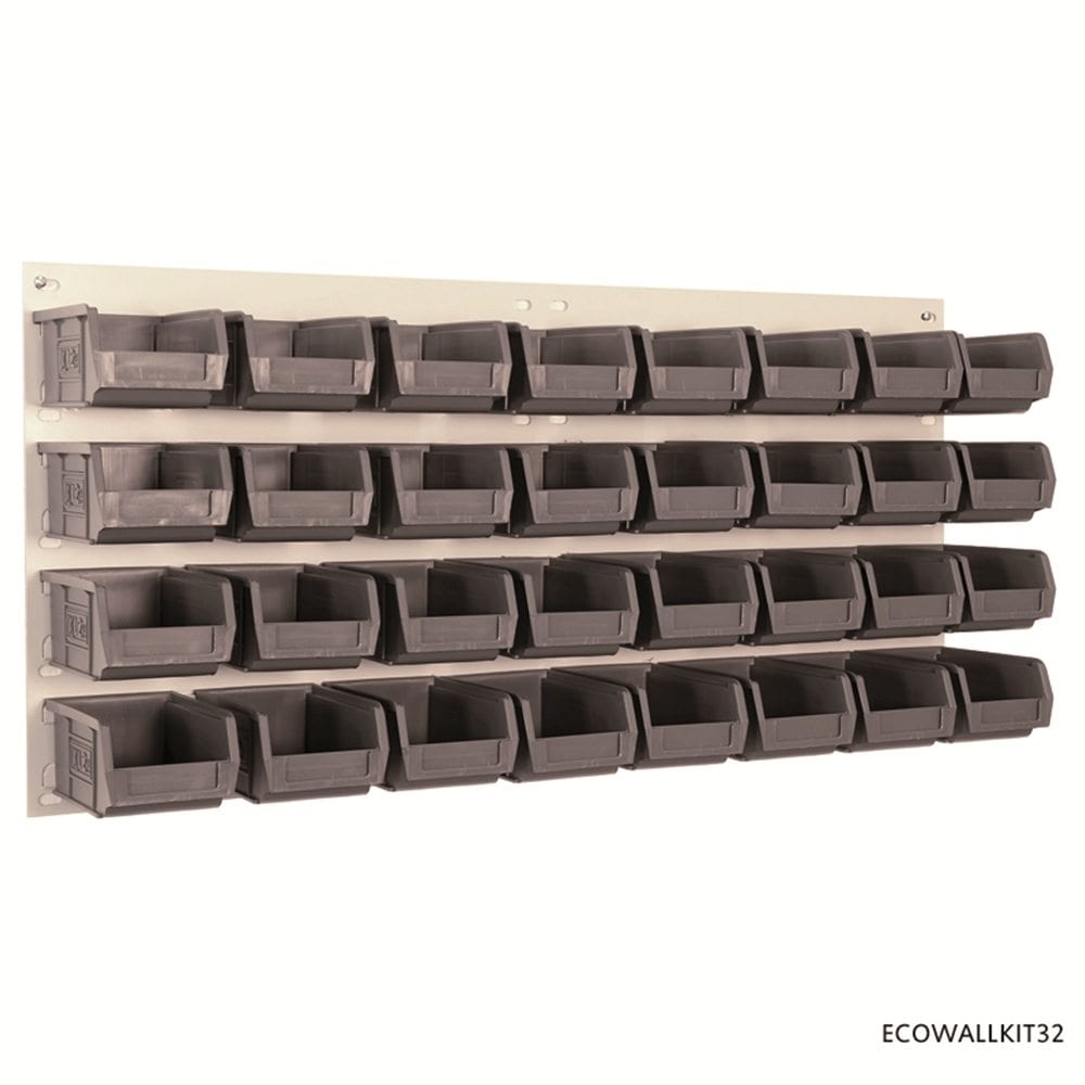 Louvred Panel Wall Units with Bins - Storage Systems and Equipment