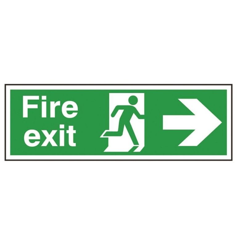Fire Exit Right Arrow Sign Storage Systems And Equipment