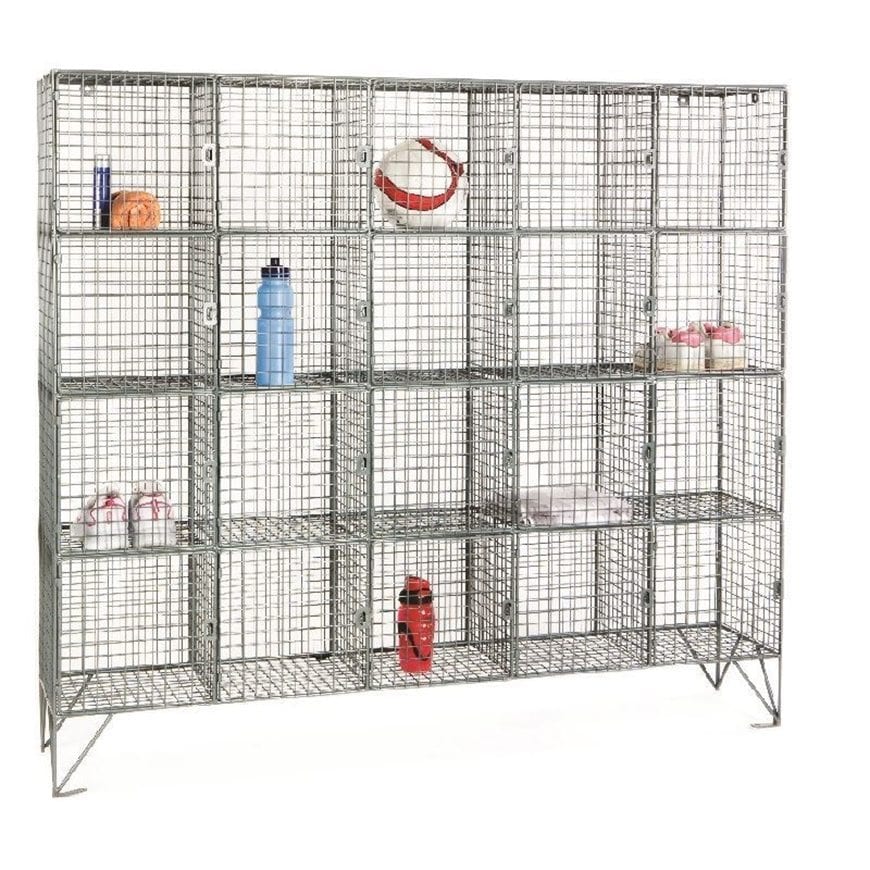 Wire Mesh Compartment Lockers - Storage Systems and Equipment
