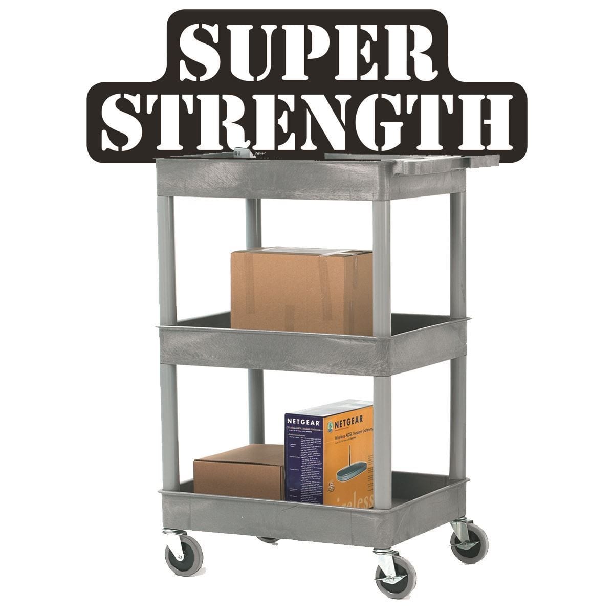 Large Multi-Purpose Trolleys with 3 Storage Trays - Storage Systems and ...