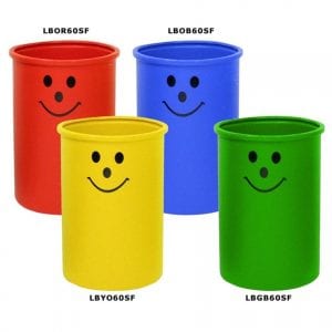 Litter Bins with Smiley Face Logo - Storage Systems and Equipment