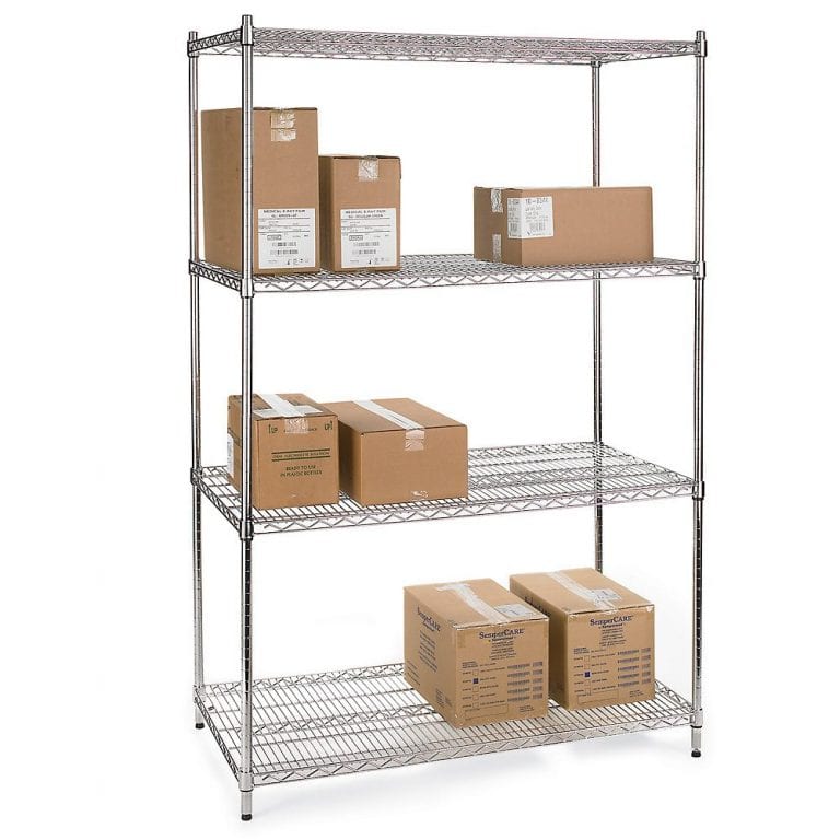 Chrome Wire Shelving 1625mm high 610mm Deep - Storage Systems and Equipment