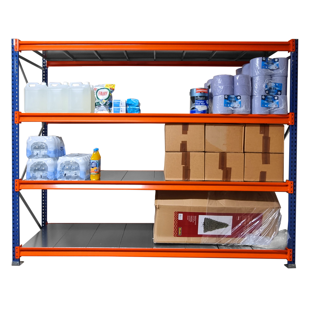 Longspan Shelving 2400mm long x 600mm deep 4 shelf levels - Storage ...