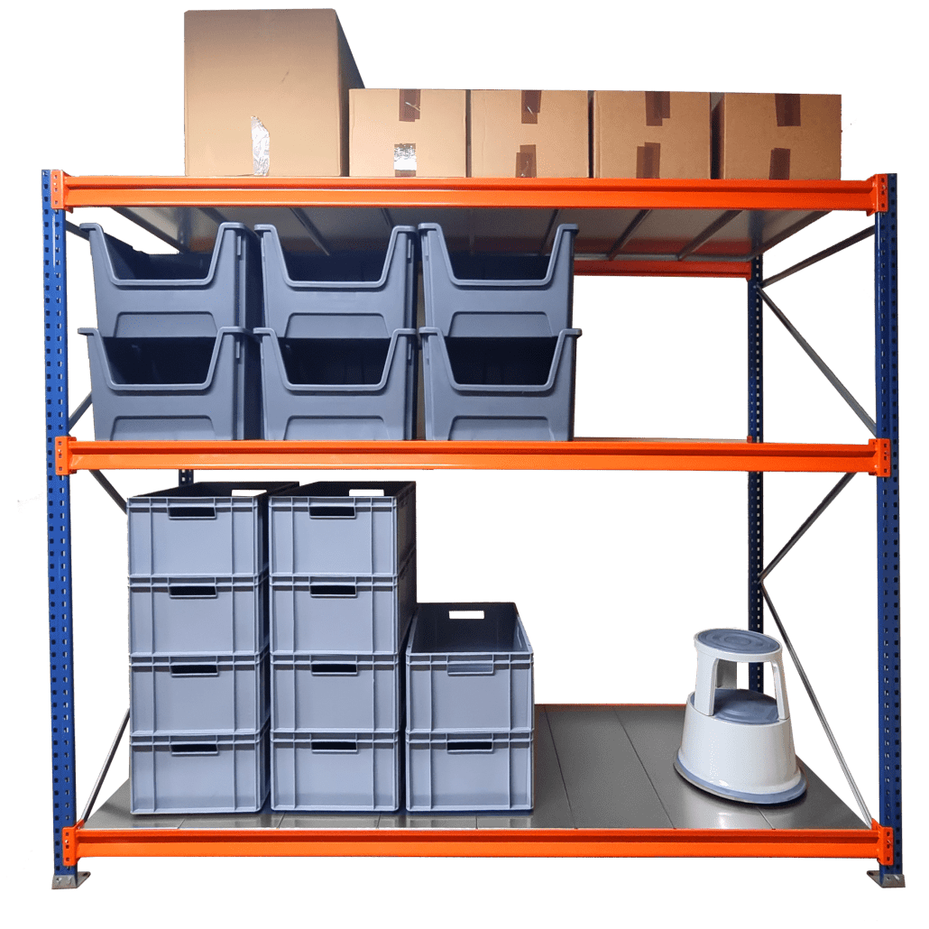Longspan Shelving 1800mm long x 900mm deep 3 shelf levels - Storage ...