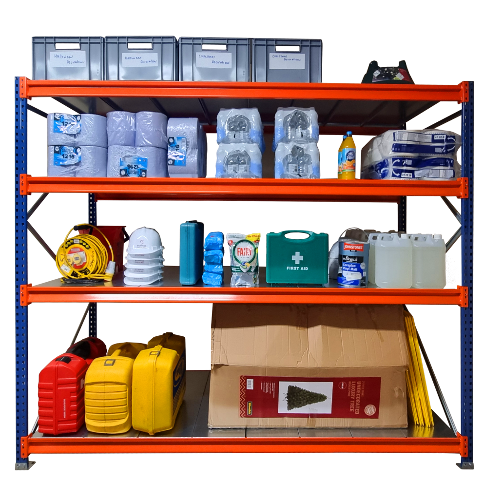 Longspan Shelving 2400mm long x 900mm deep 4 shelf levels - Storage ...